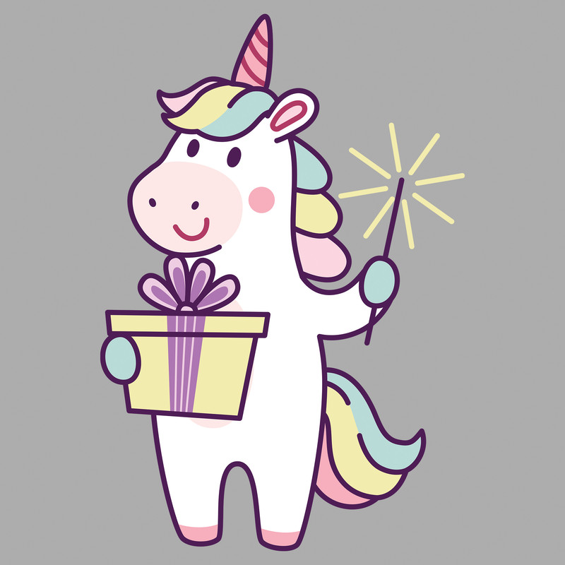 قیمت و خرید استیکر پارچه و لباس مدل dtf طرح یونیکورن کد H15.837 مجموعه 4 عددی