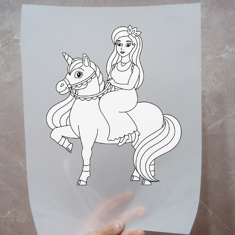 قیمت و خرید استیکر پارچه و لباس مدل dtf طرح یونیکورن کد H20.1085 مجموعه 3 عددی