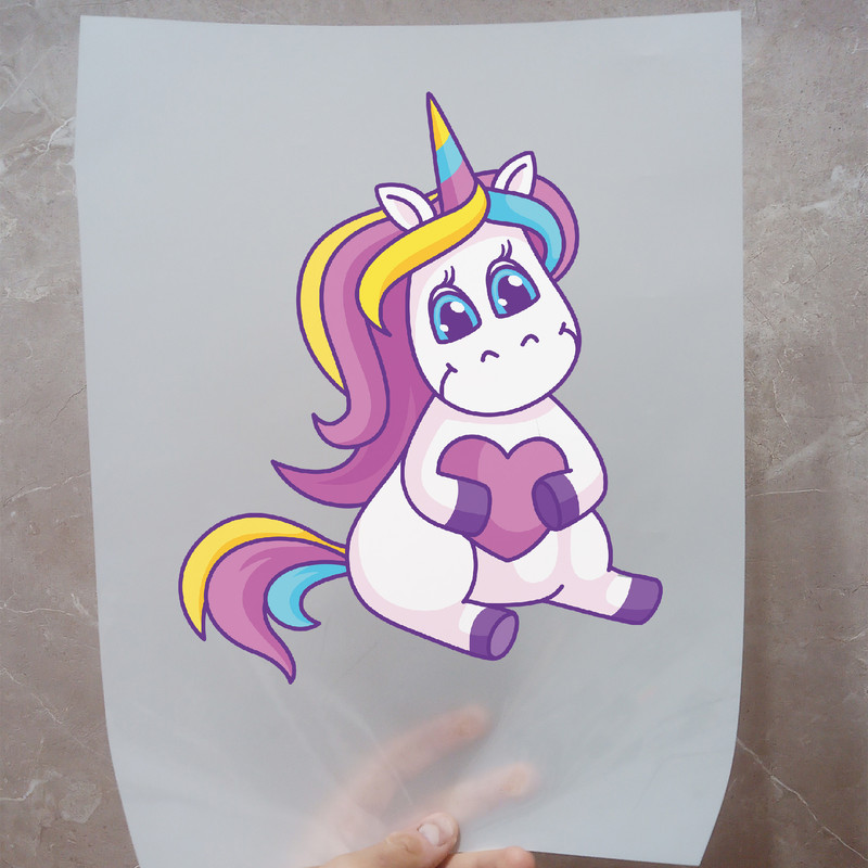 قیمت و خرید استیکر پارچه و لباس مدل dtf طرح یونیکورن کد H20.612 مجموعه 3 عددی