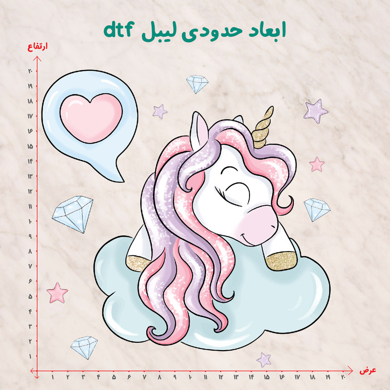 قیمت و خرید استیکر پارچه و لباس مدل dtf طرح یونیکورن کد H20.412 مجموعه 6 عددی