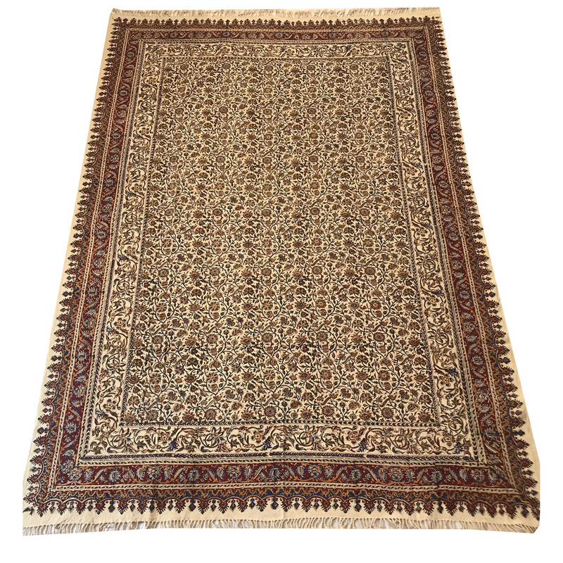 قیمت و خرید سفره قلمکار طرح گل و مرغ مدل J135