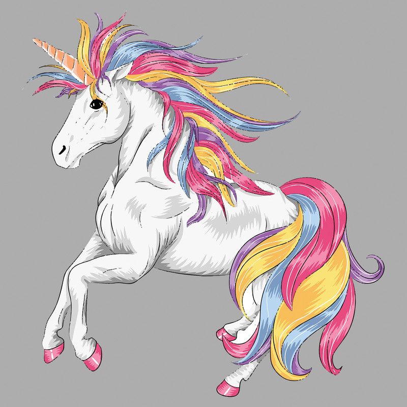 قیمت و خرید استیکر پارچه و لباس مدل dtf طرح یونیکورن کد H20.285 مجموعه 3 عددی