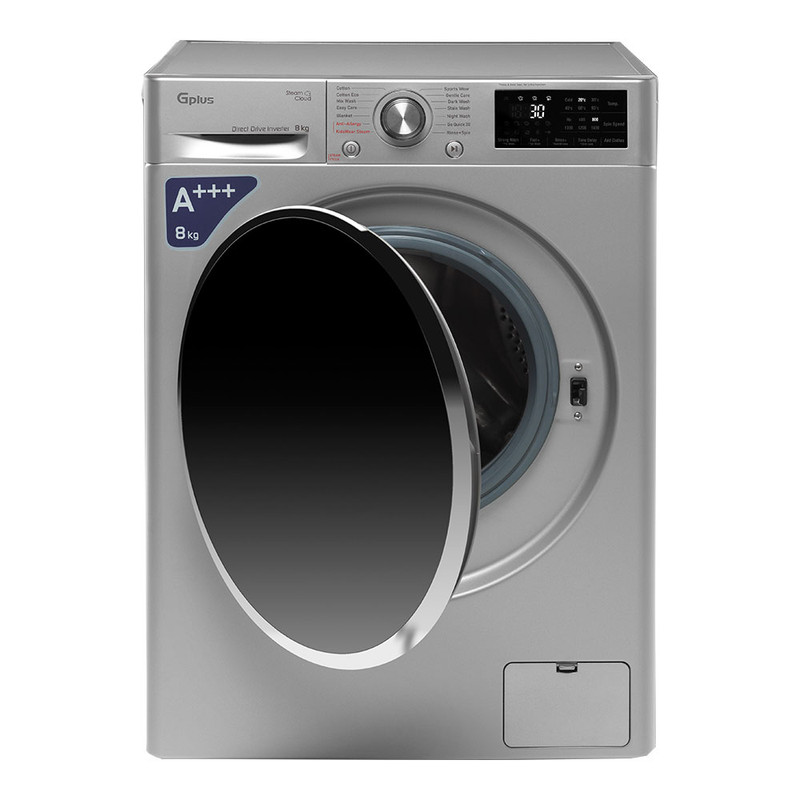 قیمت و خرید ماشین لباسشویی جی پلاس مدل GWM-L880S ظرفیت 8 کیلوگرم