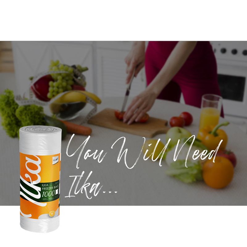 قیمت و خرید کیسه فریزر ایلکا مدل رولی کد P60 بسته 1000 عددی