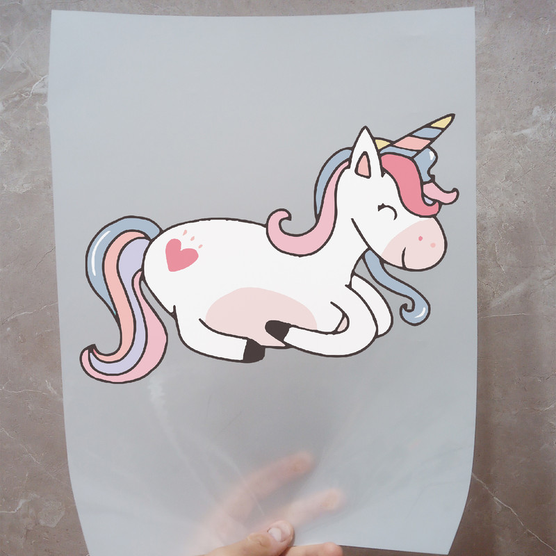 قیمت و خرید استیکر پارچه و لباس مدل dtf طرح یونیکورن کد H20.652 مجموعه 3 عددی