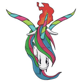 قیمت و خرید استیکر پارچه و لباس مدل dtf طرح یونیکورن کد H20.255 مجموعه 3 عددی