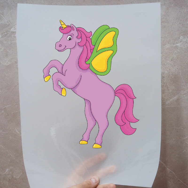 قیمت و خرید استیکر پارچه و لباس مدل dtf طرح یونیکورن کد H20.860 مجموعه 3 عددی