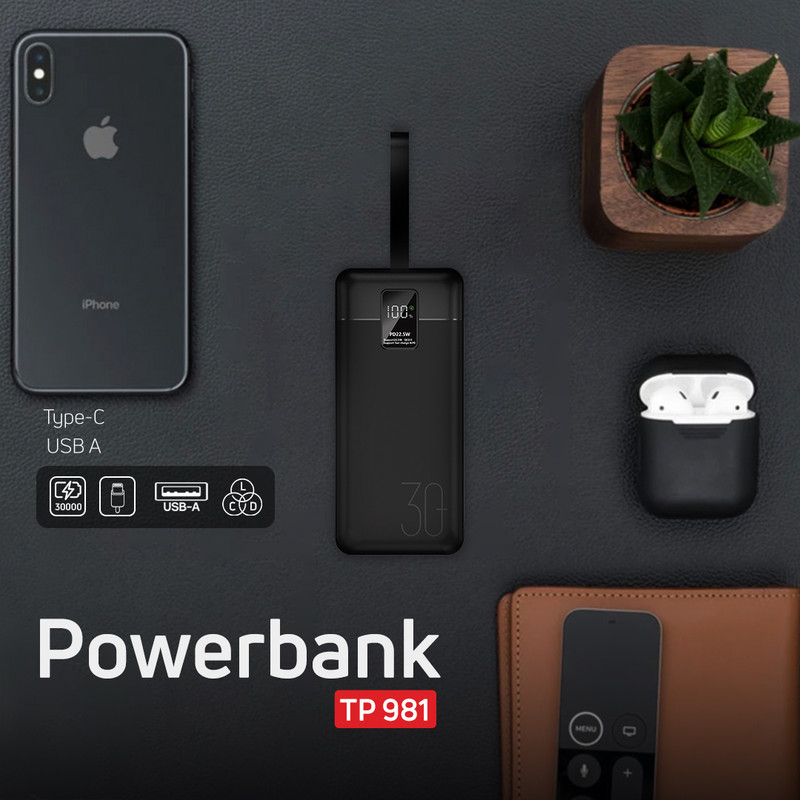 قیمت و خرید پاوربانک تسکو مدل TP 981 ظرفیت 30000 میلی آمپر ساعت