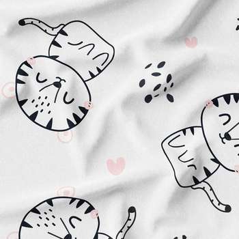 قیمت و خرید پارچه ملحفه پارچه باما مدل مخمل طرح گربه کد 5011891