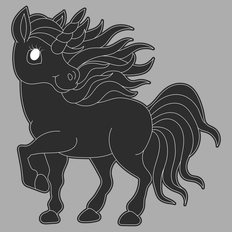 قیمت و خرید استیکر پارچه و لباس مدل dtf طرح یونیکورن کد H15.1199 مجموعه 4 عددی