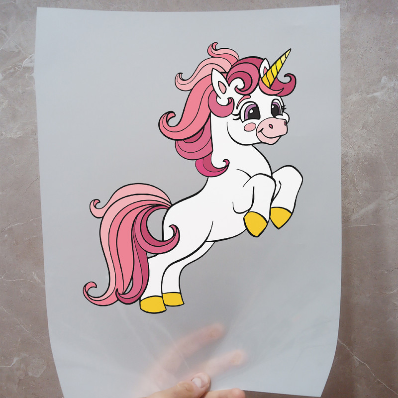 قیمت و خرید استیکر پارچه و لباس مدل dtf طرح یونیکورن کد H20.681 مجموعه 3 عددی