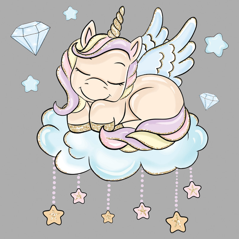 مشخصات، قیمت و خرید استیکر پارچه و لباس مدل dtf طرح یونیکورن کد H20.406 مجموعه 3 عددی | دیجی‌کالا