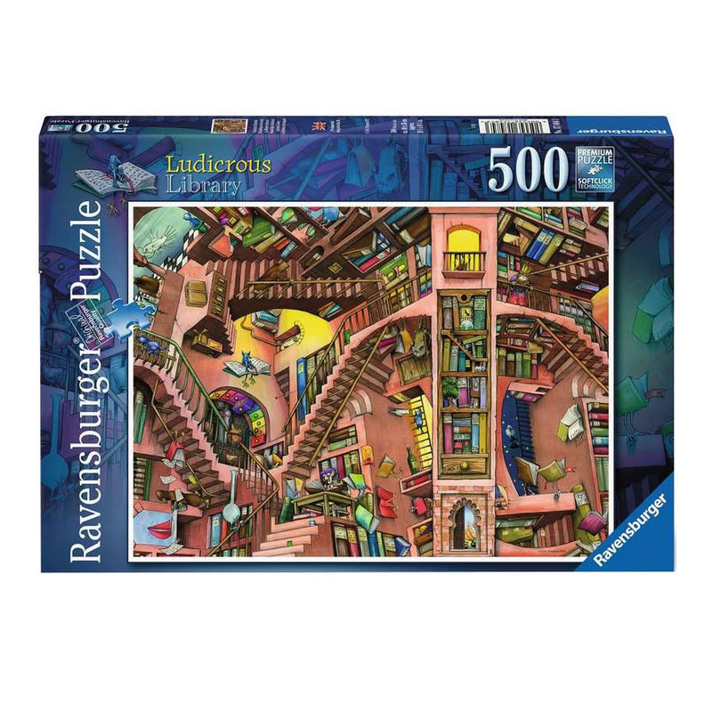 قیمت و خرید پازل 500 تکه راونزبرگر مدل The Ludicrous Library کد 17484