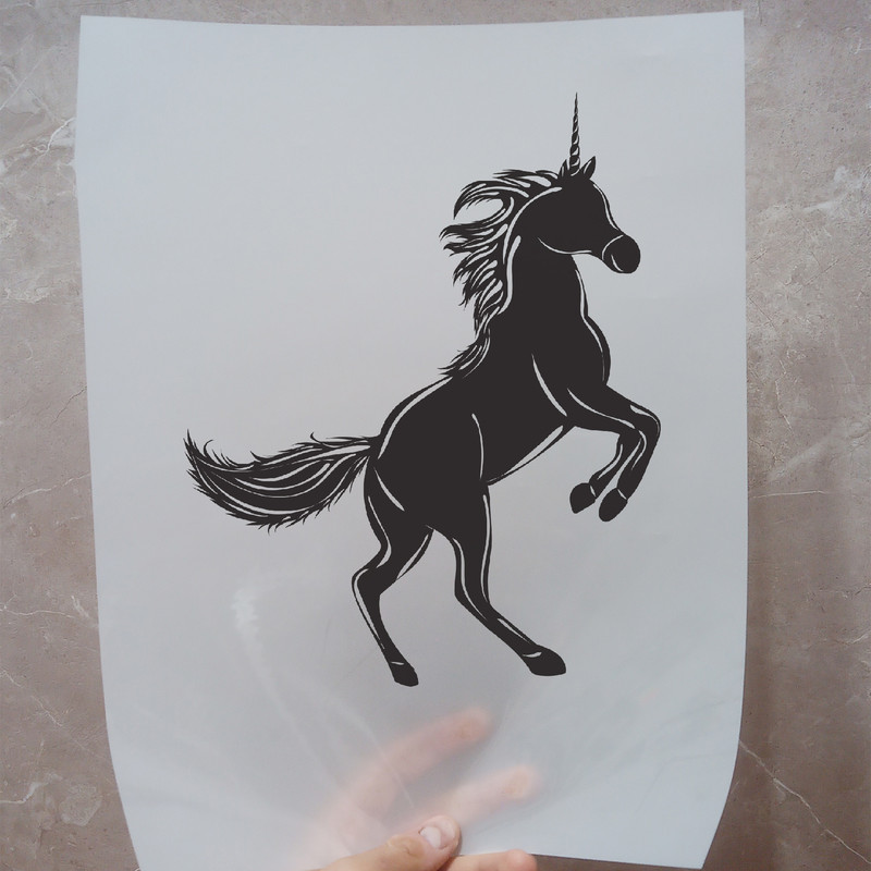 قیمت و خرید استیکر پارچه و لباس مدل dtf طرح یونیکورن کد H15.1164 مجموعه 4 عددی