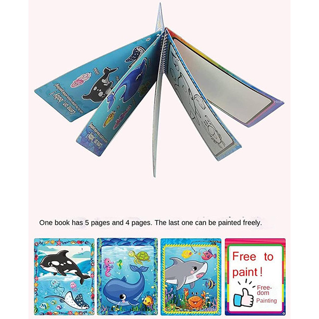 قیمت و خرید بازی آموزشی رنگ آمیزی مدل Sea Animals Recolor Book کد ZB888-4