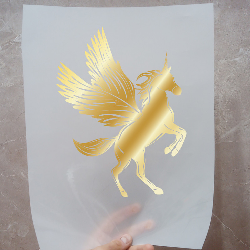 قیمت و خرید استیکر پارچه و لباس مدل dtf طرح یونیکورن کد H15.1117 مجموعه 4 عددی