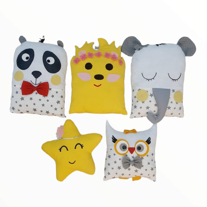 قیمت و خرید محافظ تخت کودک طرح حیوانات مجموعه 5 عددی