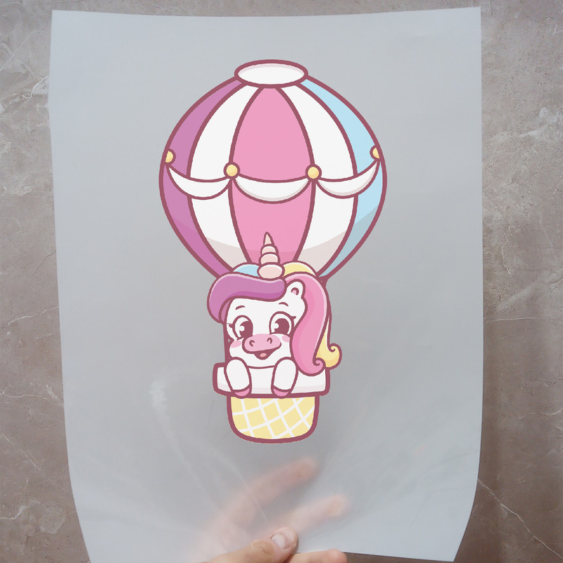 قیمت و خرید استیکر پارچه و لباس مدل dtf طرح یونیکورن کد H20.976 مجموعه 3 عددی