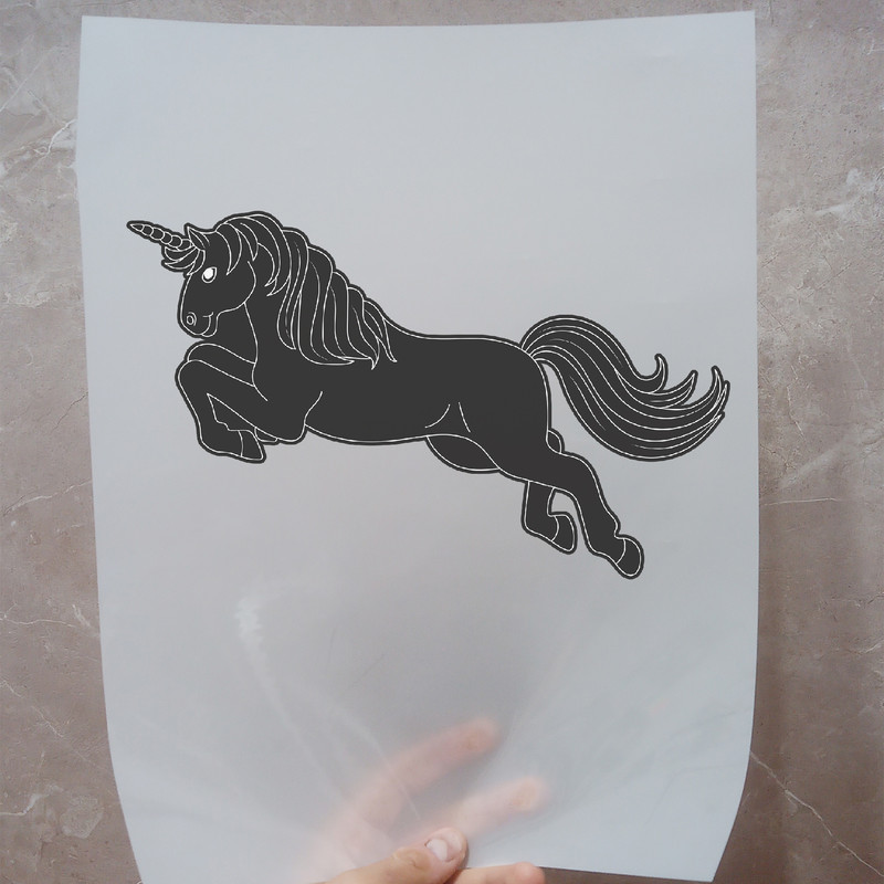 قیمت و خرید استیکر پارچه و لباس مدل dtf طرح یونیکورن کد H15.1193 مجموعه 4 عددی