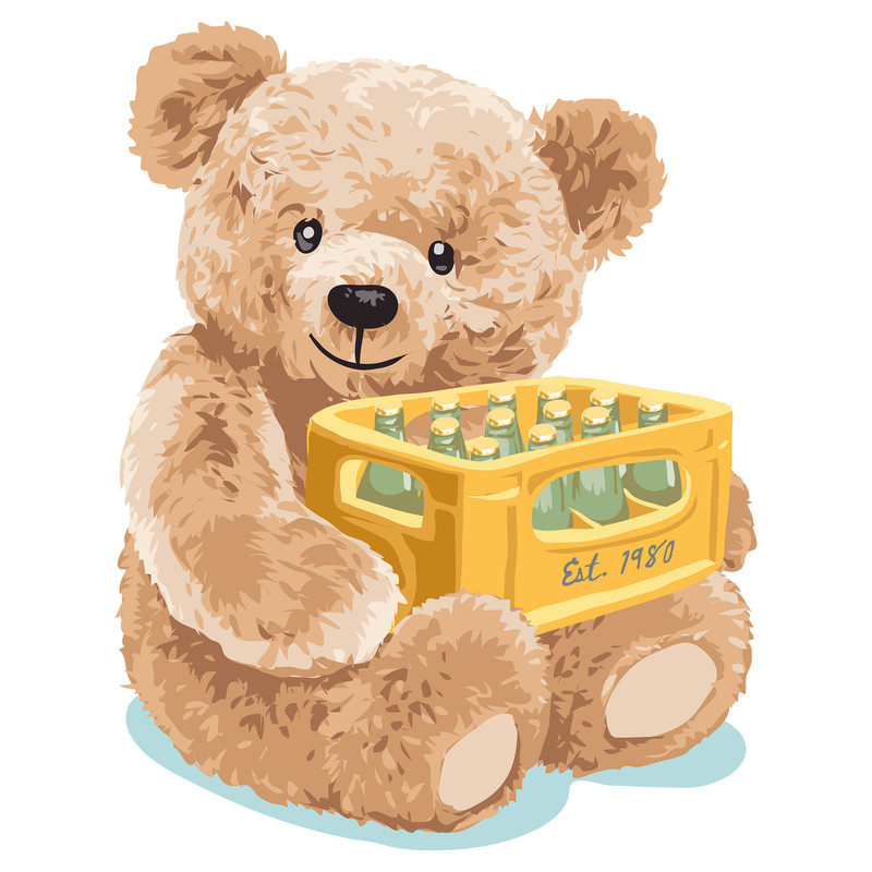 قیمت و خرید استیکر پارچه و لباس مدل dtf طرح تدی کد H15.203 مجموعه 12 عددی