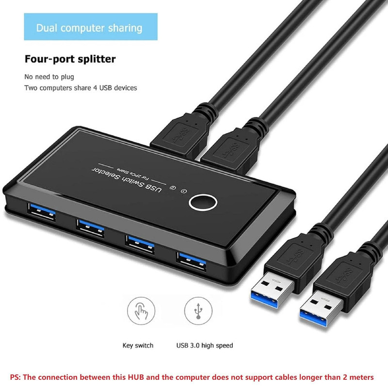 قیمت و خرید هاب سوئیچ 4 پورت پرینتر مدل USB0.2
