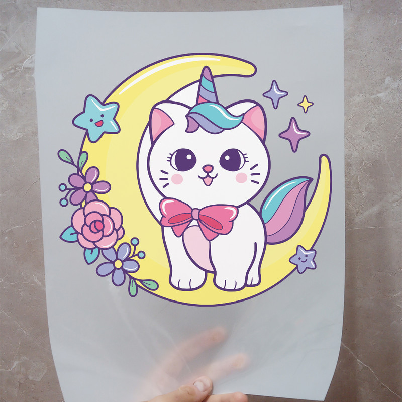 قیمت و خرید استیکر پارچه و لباس مدل dtf طرح یونیکورن کد H20.333 مجموعه 3 عددی