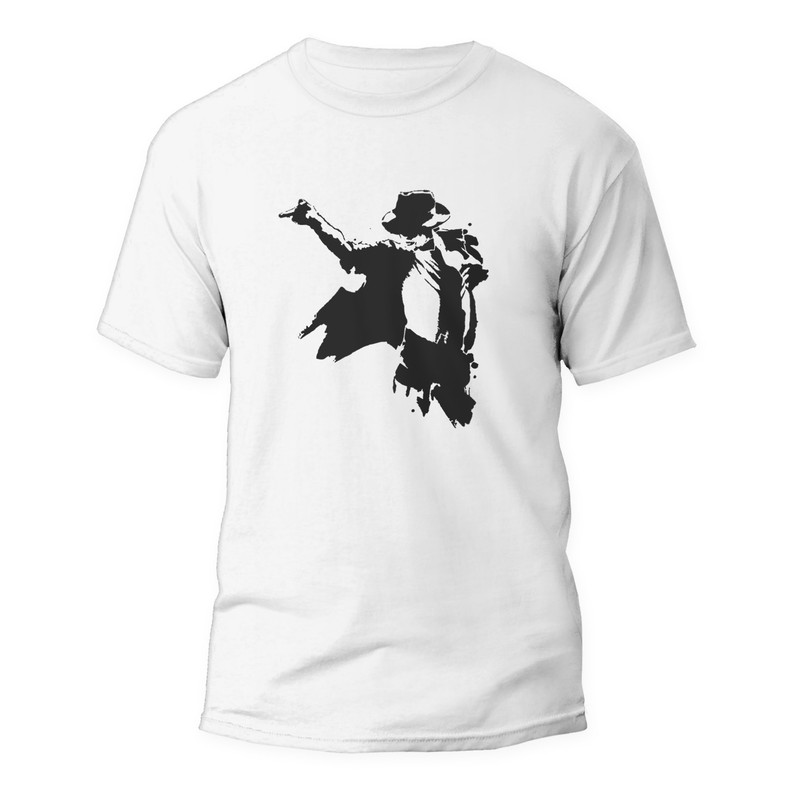 قیمت و خرید تیشرت آستین کوتاه مردانه مدل مایکل جکسون کد ART-1069-W رنگ سفید