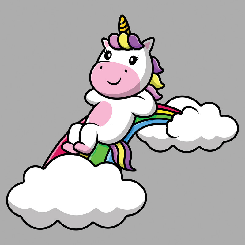 قیمت و خرید استیکر پارچه و لباس مدل dtf طرح یونیکورن کد H15.700 مجموعه 4 عددی