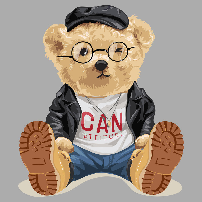 قیمت و خرید استیکر پارچه و لباس مدل dtf طرح تدی کد H15.139 مجموعه 12 عددی