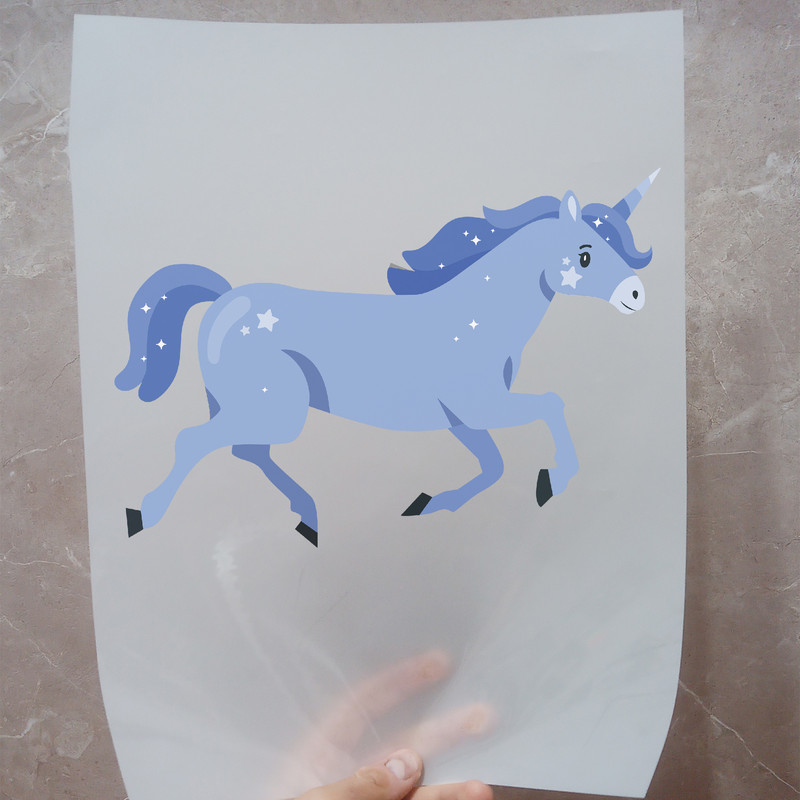 قیمت و خرید استیکر پارچه و لباس مدل dtf طرح یونیکورن کد H20.317 مجموعه 3 عددی