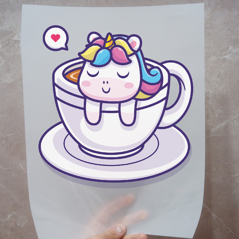 قیمت و خرید استیکر پارچه و لباس مدل dtf طرح یونیکورن کد H20.909 مجموعه 3 عددی