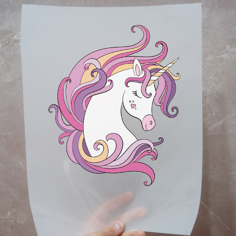 قیمت و خرید استیکر پارچه و لباس مدل dtf طرح یونیکورن کد H20.875 مجموعه 3 عددی