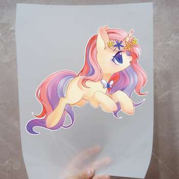 قیمت و خرید استیکر پارچه و لباس مدل dtf طرح یونیکورن کد H20.275 مجموعه 6 عددی