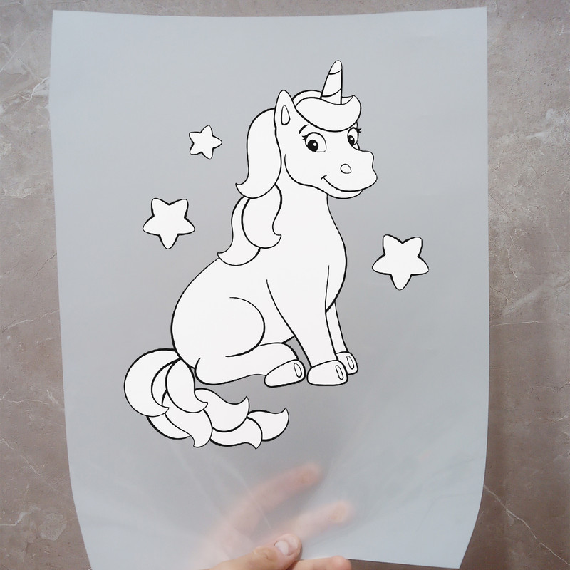 قیمت و خرید استیکر پارچه و لباس مدل dtf طرح یونیکورن کد H20.1069 مجموعه 3 عددی