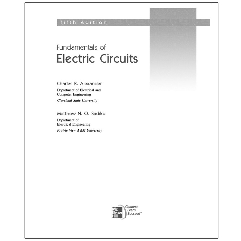 قیمت و خرید کتاب Fundamentals of Electric Circuits Fifth Edition اثر Charles K. Alexander and ...