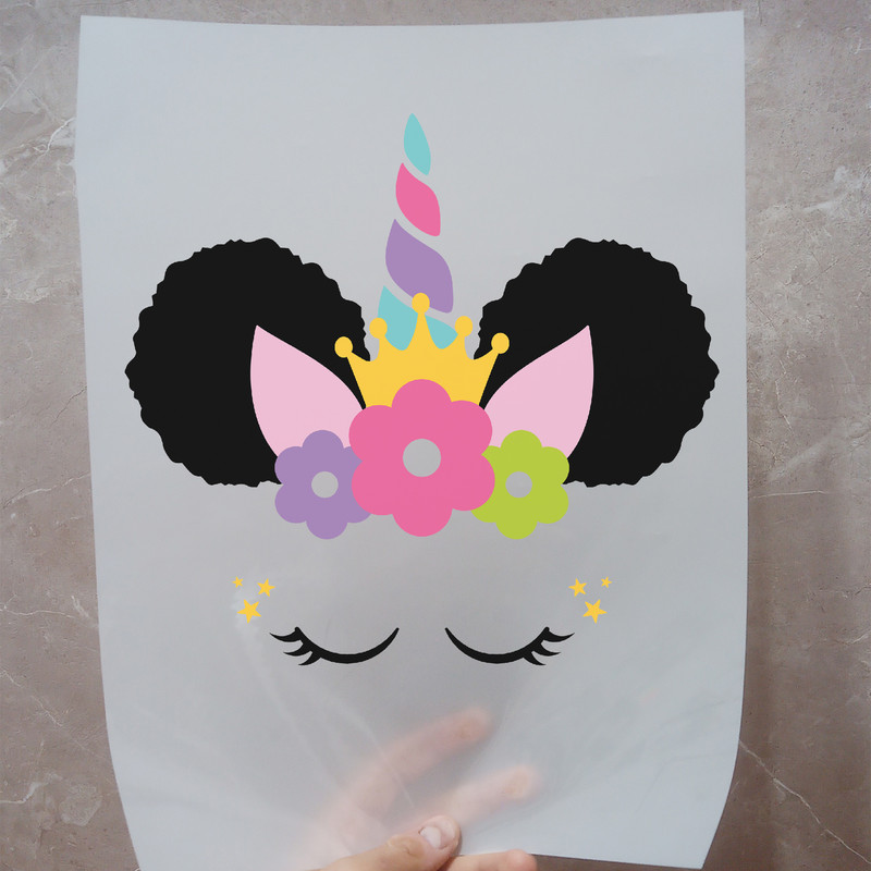 قیمت و خرید استیکر پارچه و لباس مدل dtf طرح یونیکورن کد H15.79 مجموعه 4 عددی