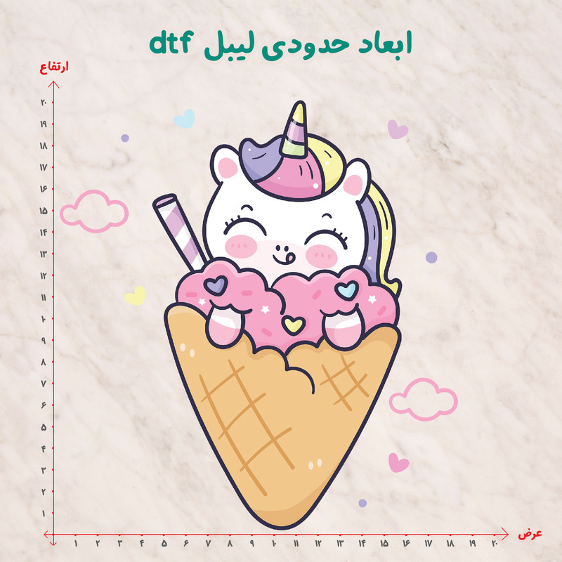 قیمت و خرید استیکر پارچه و لباس مدل dtf طرح یونیکورن کد H20.228 مجموعه 6 عددی