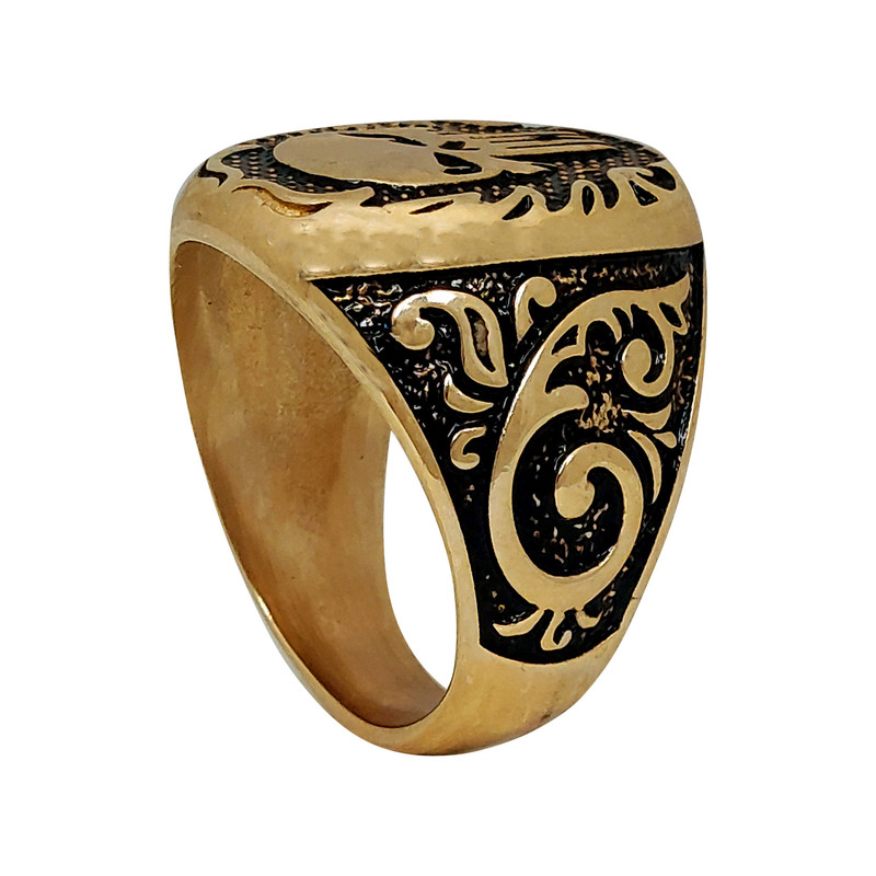 قیمت و خرید انگشتر مردانه مدل اسکلت کد SH03