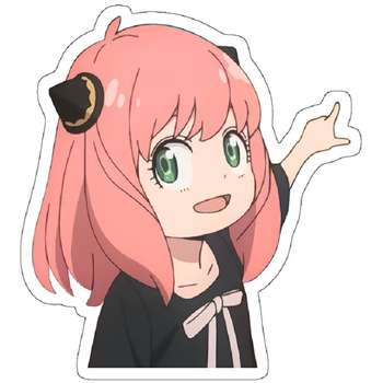 قیمت و خرید استیکر لپ تاپ مدل Anya Forger Pointing