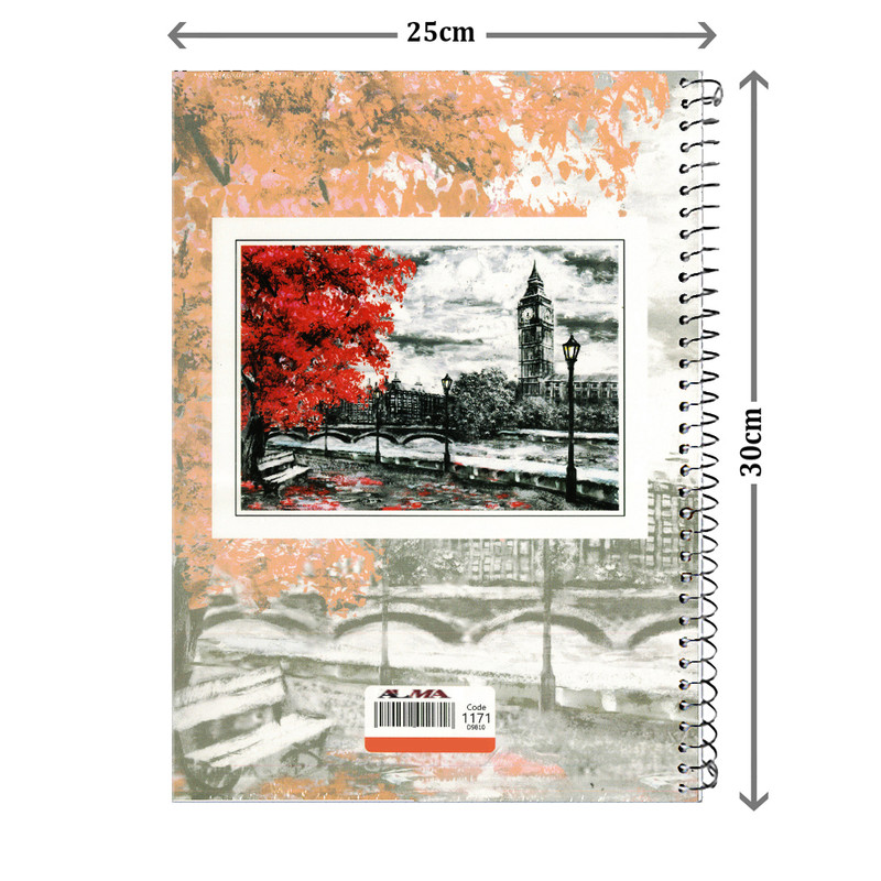 قیمت و خرید دفتر 100 برگ آلما طرح رویا مدل a4 کد 1171