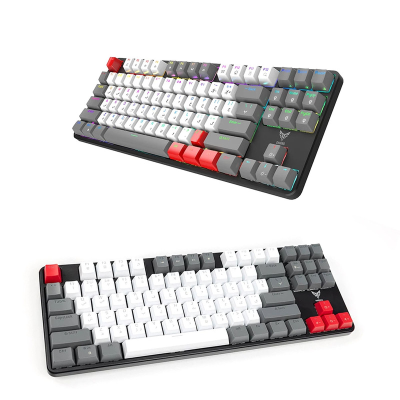 قیمت و خرید کیبورد گیمینگ هیسکا مدل HX-KEG440، سوییچ مکانیکال آبی، Tenkeyless، نورپردازی RGB