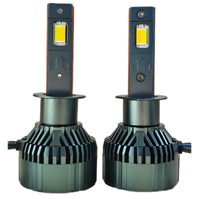 قیمت و خرید هدلایت لامپ خودرو لنزو مدل Q125 سه رنگ پایه H1 بسته دو عددی