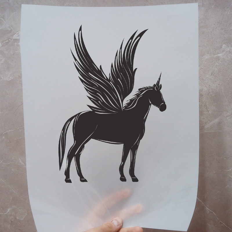 قیمت و خرید استیکر پارچه و لباس مدل dtf طرح یونیکورن کد H15.1187 مجموعه 4 عددی