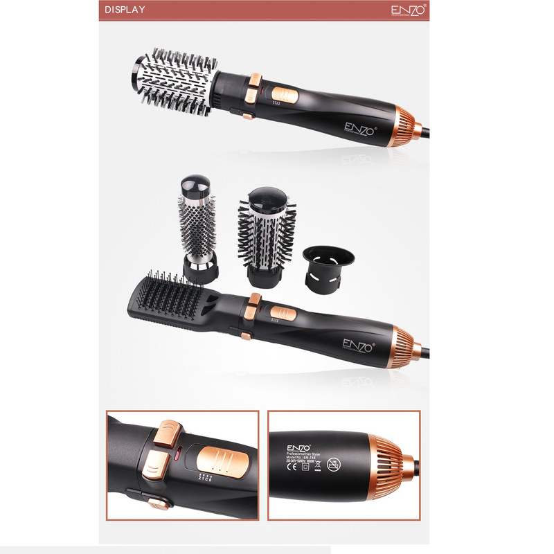 قیمت و خرید سشوار برس‌دار چرخشی حرفه‌ای انزو مدل EN-746، موتور AC با توان مصرفی 6600 وات، دارای ...