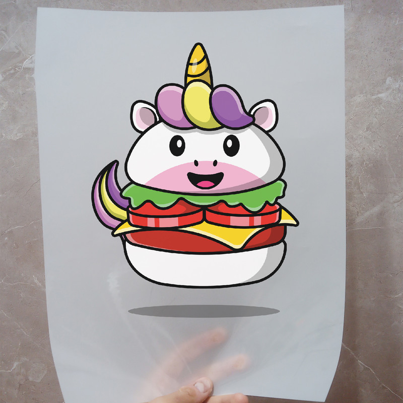 قیمت و خرید استیکر پارچه و لباس مدل dtf طرح یونیکورن کد H20.697 مجموعه 3 عددی