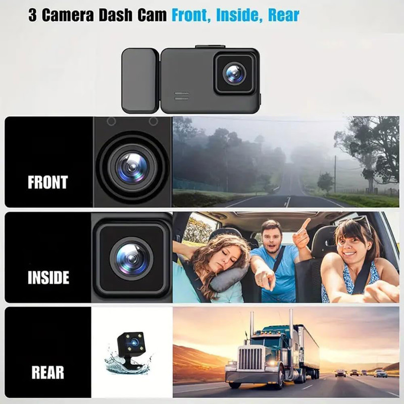 قیمت و خرید دوربین ثبت وقایع خودرو مدل 3 لنز RoadLens-F31-WiFi