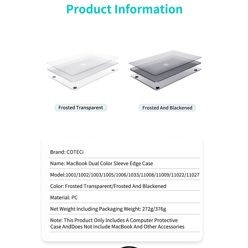 قیمت و خرید کاور محافظ کوتتسی مدل 11022 مناسب برای مک بوک ایر 13 اینچی A2681/A3113