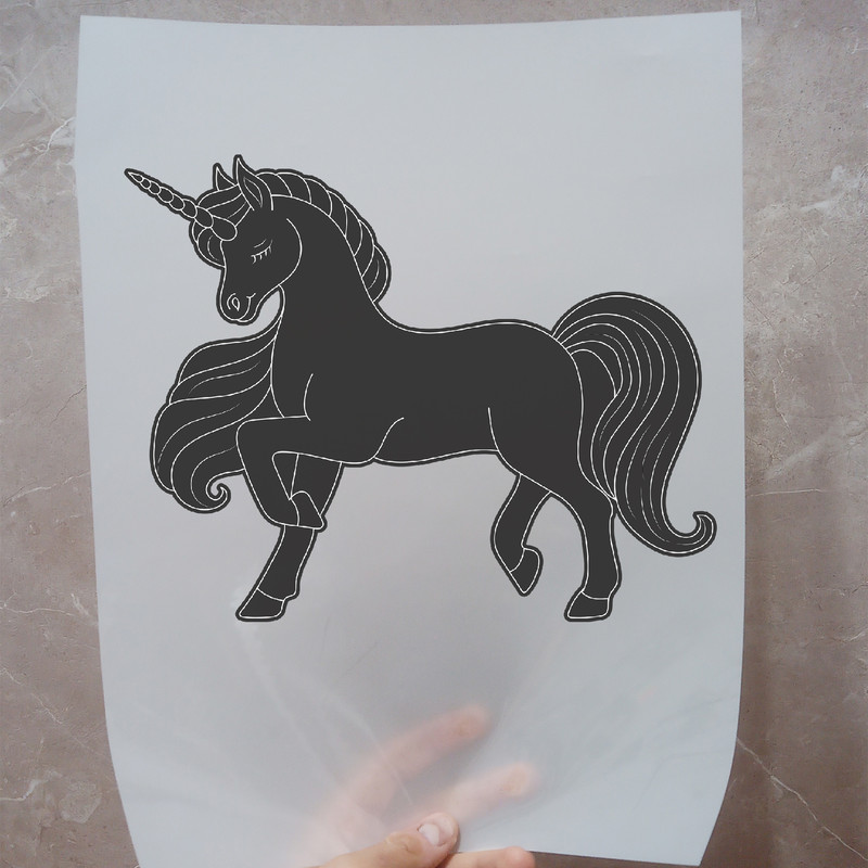 قیمت و خرید استیکر پارچه و لباس مدل dtf طرح یونیکورن کد H20.1203 مجموعه 3 عددی