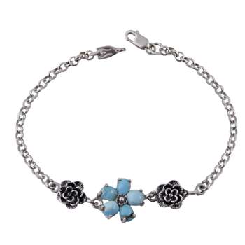 قیمت و خرید دستبند نقره زنانه بازرگانی میلادی مدل مارکازیت فیروزه کد DP_060