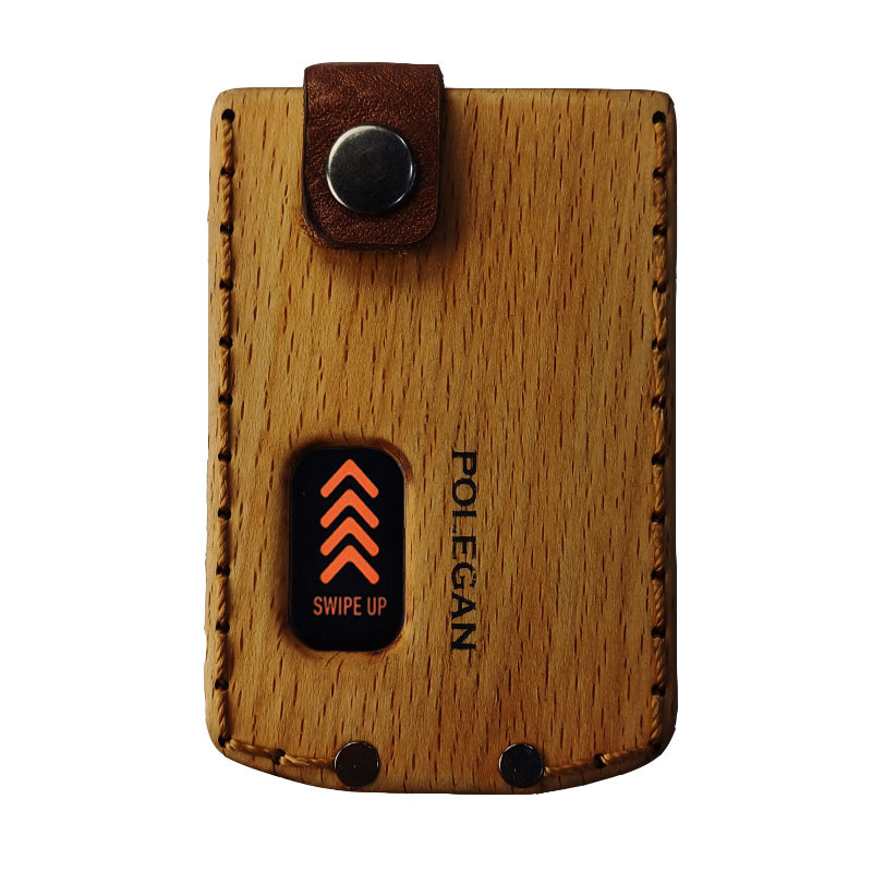 قیمت و خرید جاکارتی پولگان مدل چرم طبیعی و چوب راش کد 2201